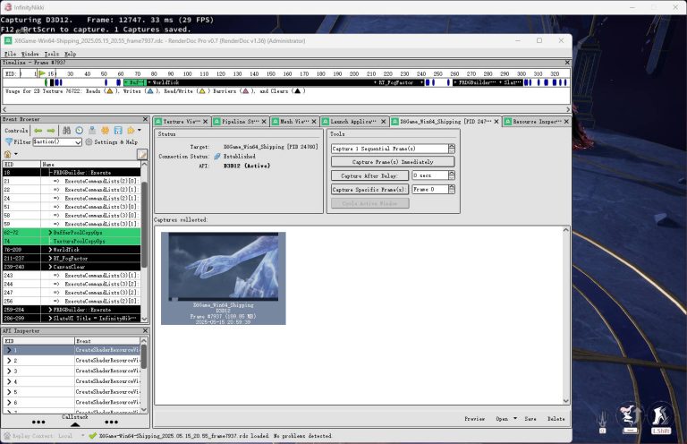 Use RenderDoc Pro to Debug Infinity Nikki and Without Crashes – RenderDoc Pro